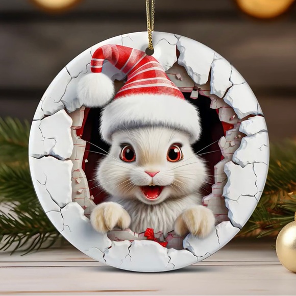 Holiday | Rabbit Christmas Ornament | Poshmark